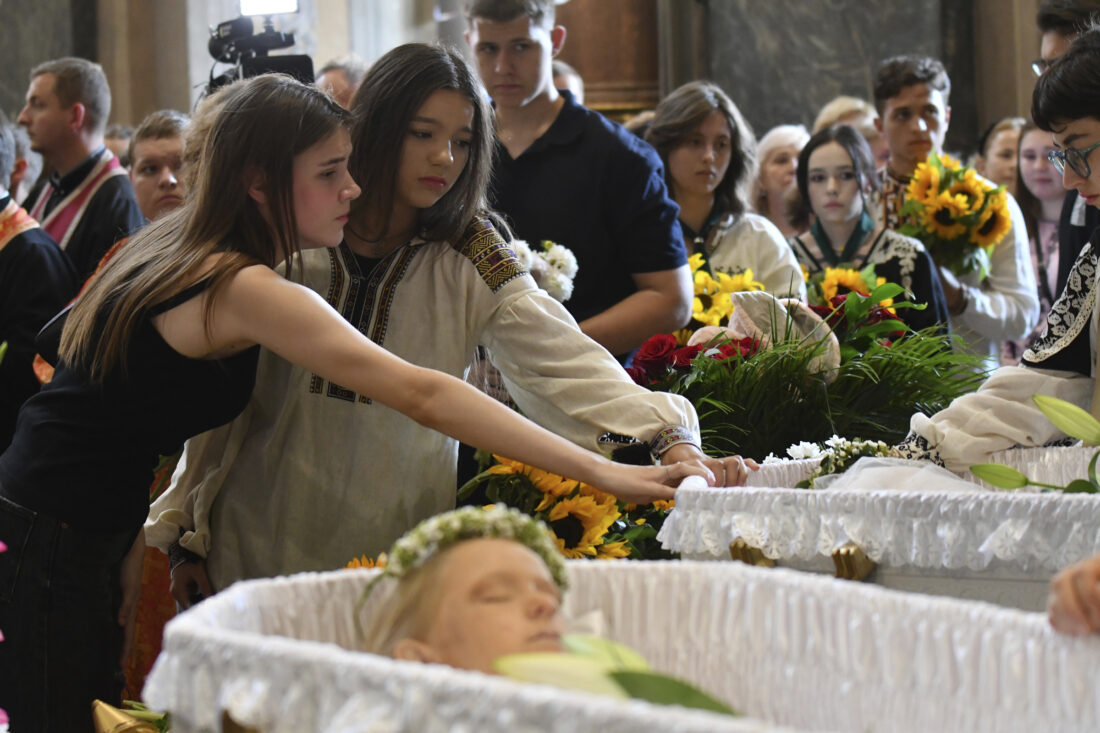 In Ukraine, a city grieves for a family killed in a deadly Russia ...